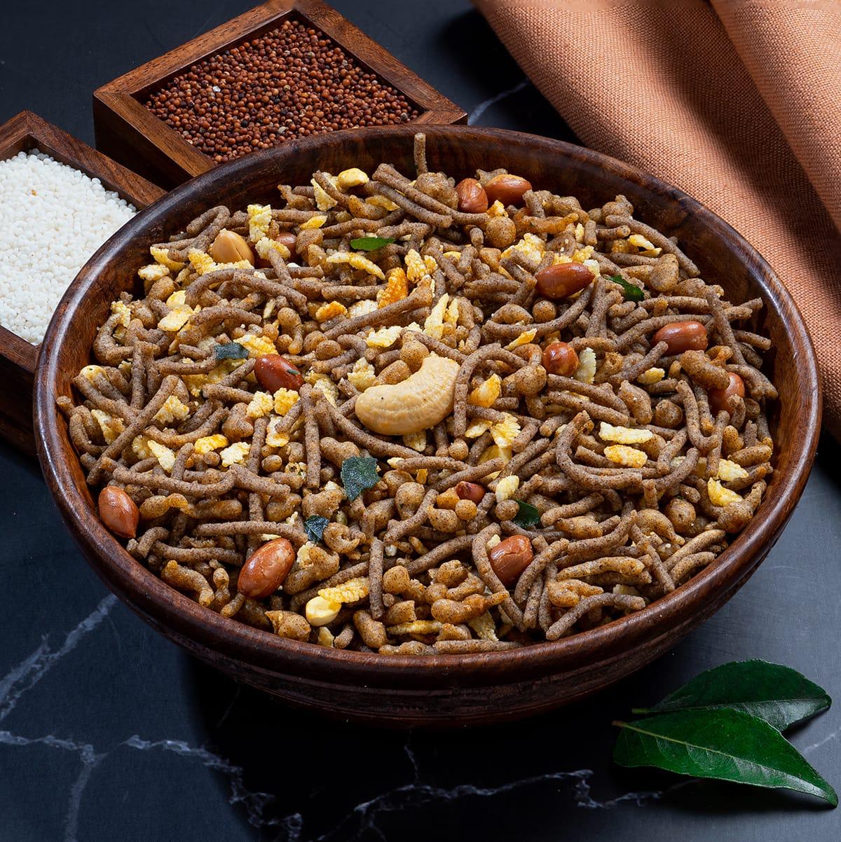 Whole Grain Ragi & Millet Mixture – 100g, Cold-Pressed Oil Snack ...