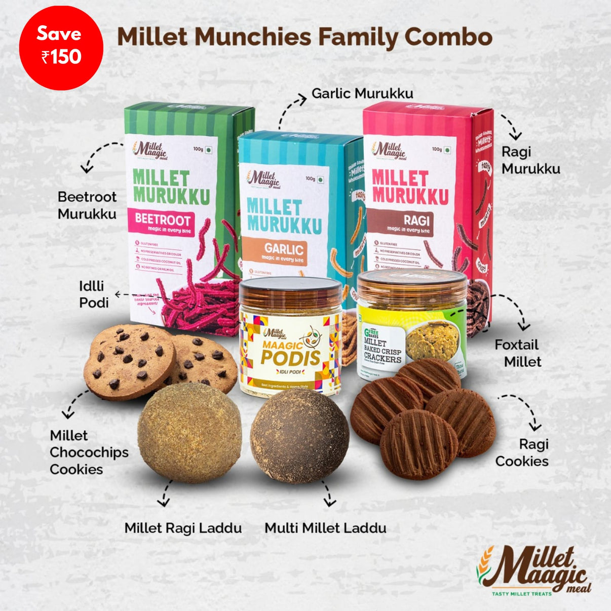 Millet Munchies Family Combo – Millet Maagic Meal